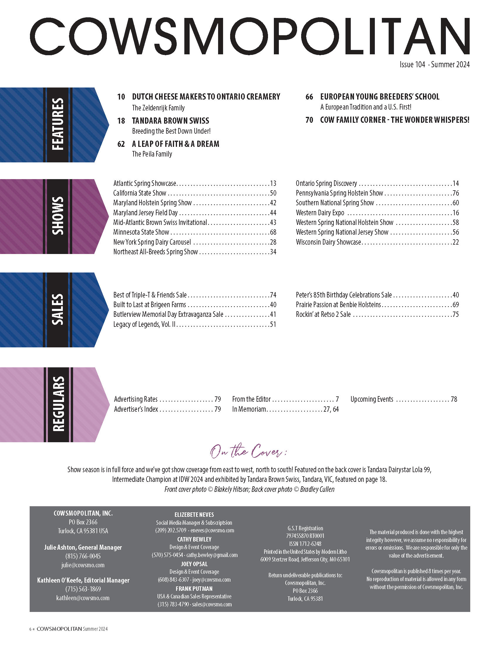 Cowsmopolitan Summer 2024 - Cowsmo